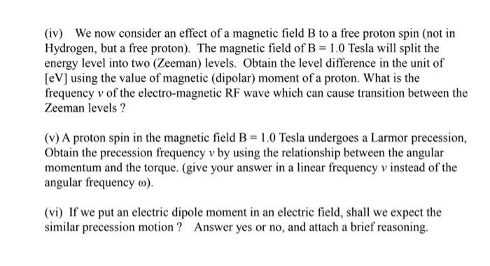 Solved (i) Using Bohr model for atomic hydrogen, obtain | Chegg.com
