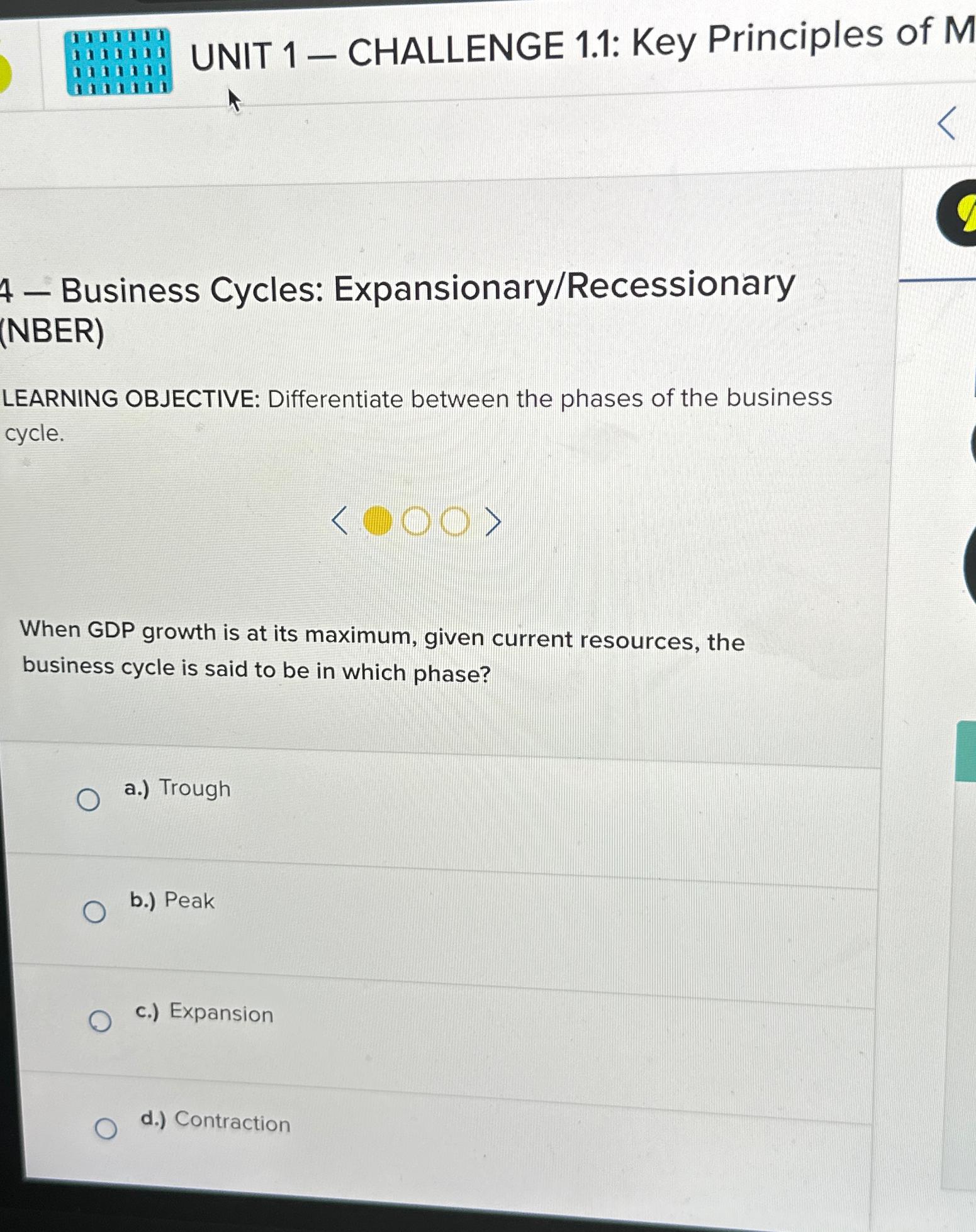 Solved 4 - ﻿Business Cycles: Expansionary/Recessionary | Chegg.com