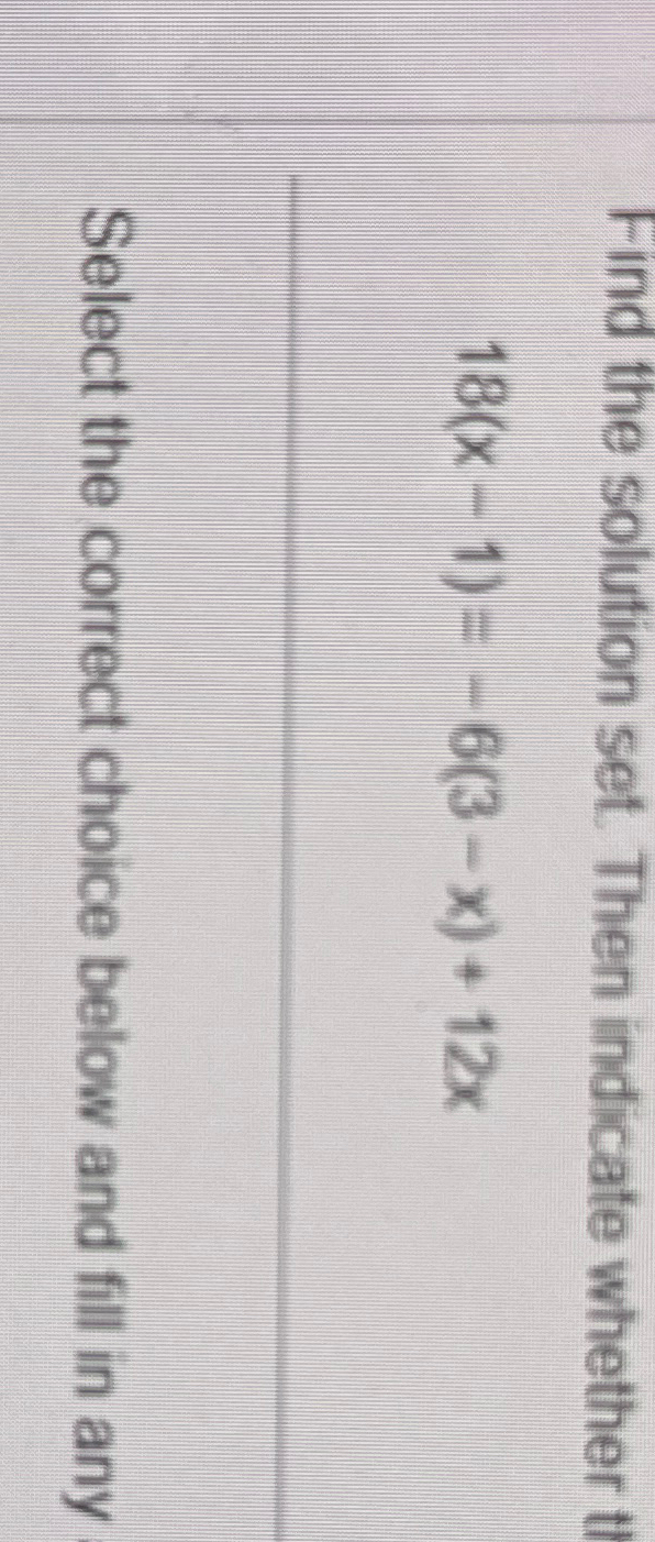 Solved Find the solution set. Then indicate whether | Chegg.com