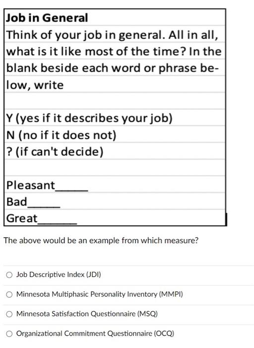 Solved The above would be an example from which measure? Job | Chegg.com