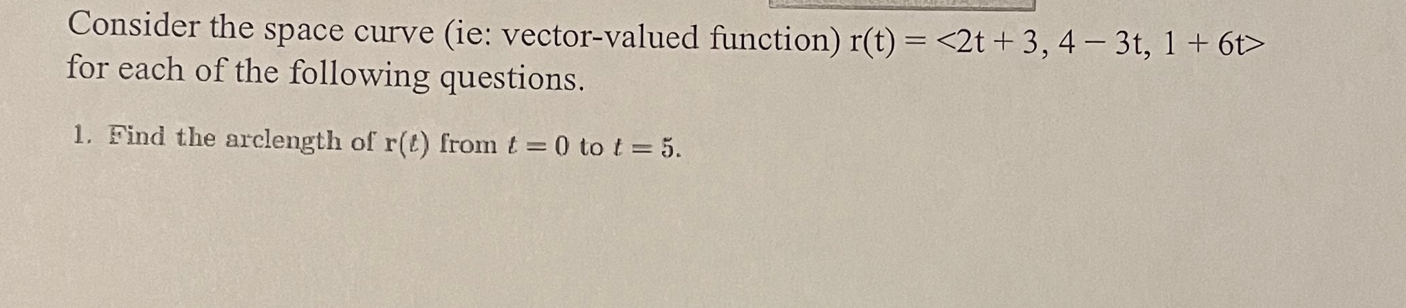 Solved Consider the space curve (ie: vector-valued | Chegg.com