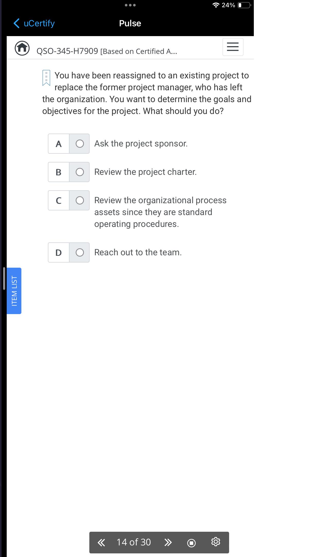 Solved uCertifyฉ 24%QSO-345-H7909 [Based on Certified | Chegg.com