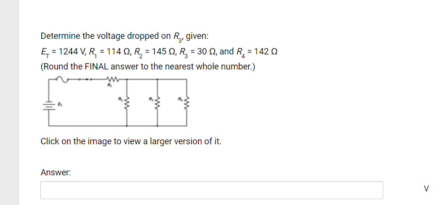 Solved Determine the voltage dropped on R3, | Chegg.com