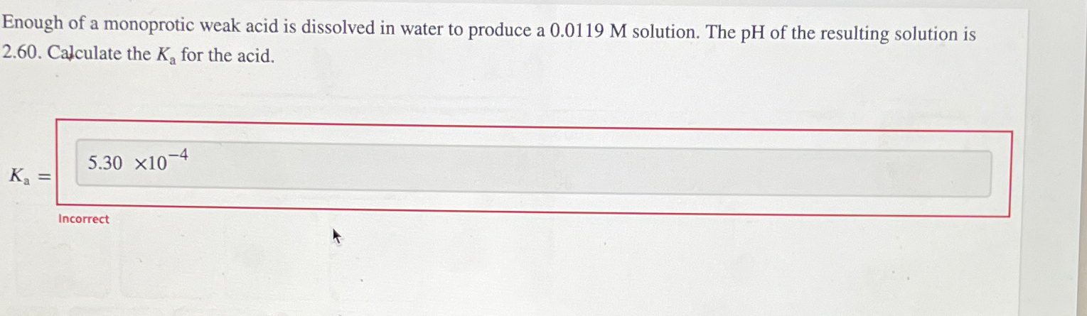 Enough of a monoprotic weak acid is dissolved in | Chegg.com