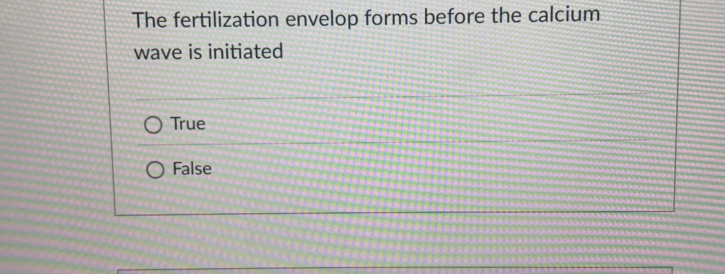 Solved The fertilization envelop forms before the calcium | Chegg.com