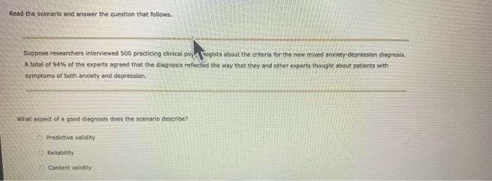 [Solved]: Read the scenario and answer the question that fo