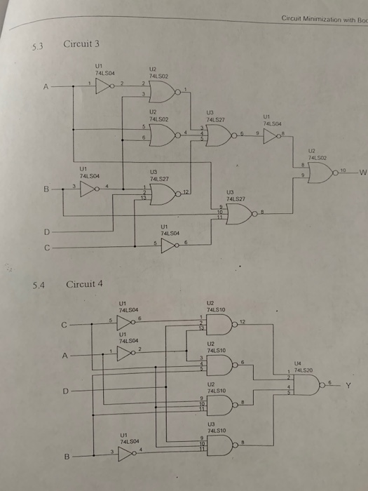 Solved Circut Mination with Boolean Algebra Laboratory | Chegg.com
