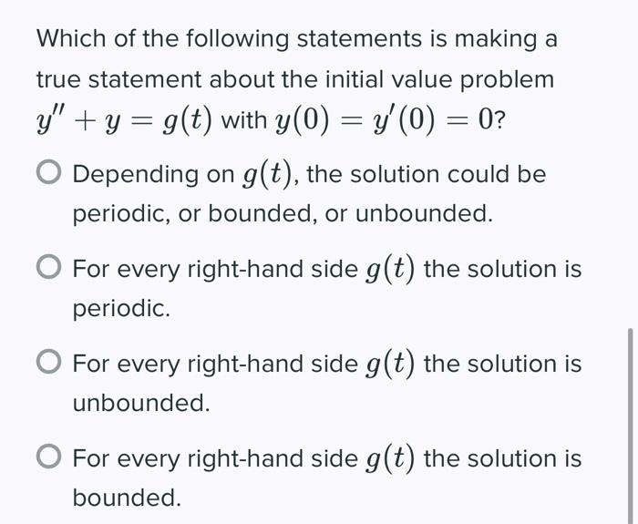 Solved Which of the following statements is making a true | Chegg.com