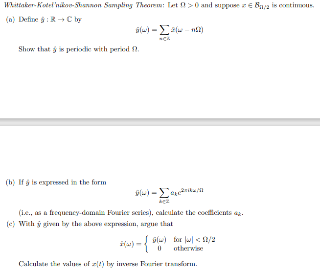 Solved Please show me how to solve inverse Fourier transform | Chegg.com