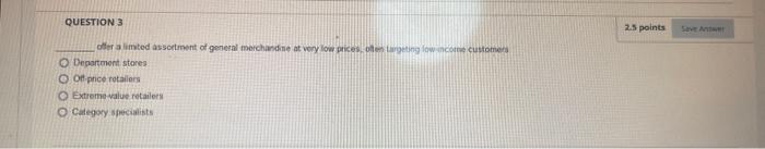 Solved offer a limbed asscrtment of general morchusdine at | Chegg.com