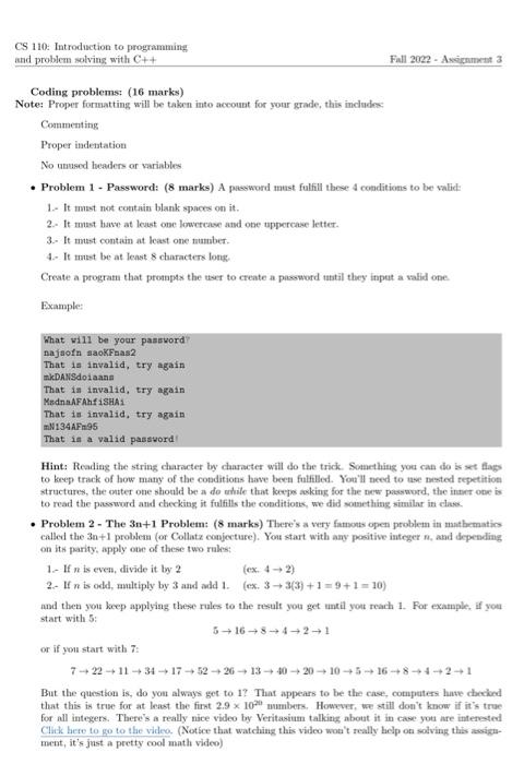 Solved Connmenting Proper indestation No unused headers or | Chegg.com