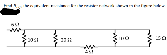 Solved Find REQ, ﻿the equivalent resistance for the resistor | Chegg.com