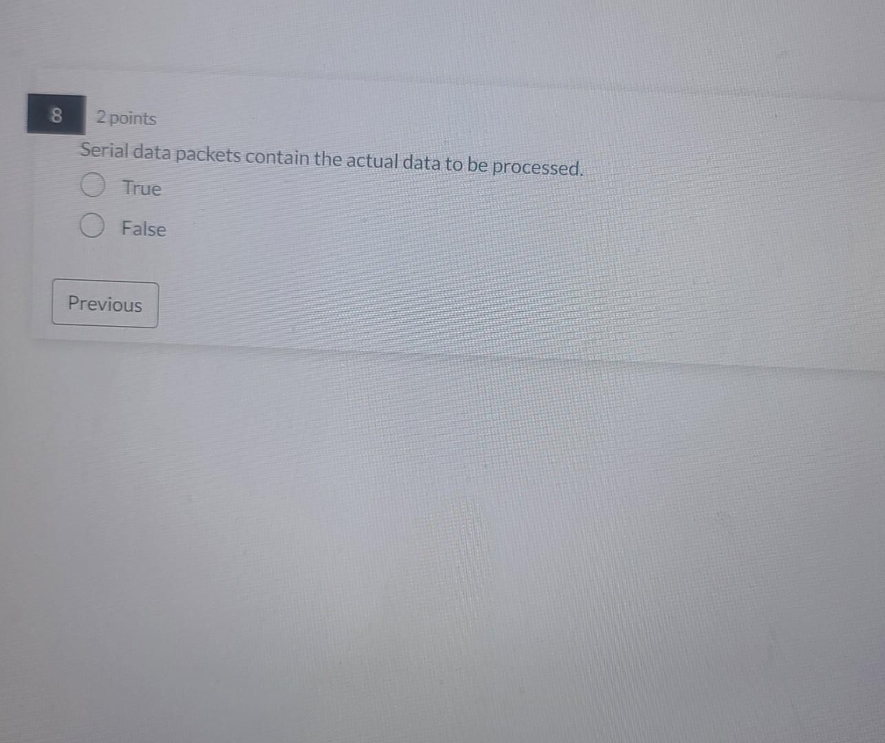Solved Serial data packets contain the actual data to be | Chegg.com
