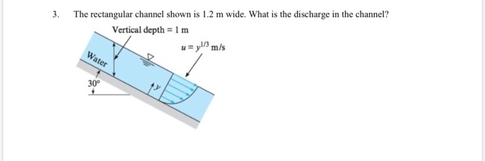 Solved 3. The rectangular channel shown is 1.2 m wide. What | Chegg.com