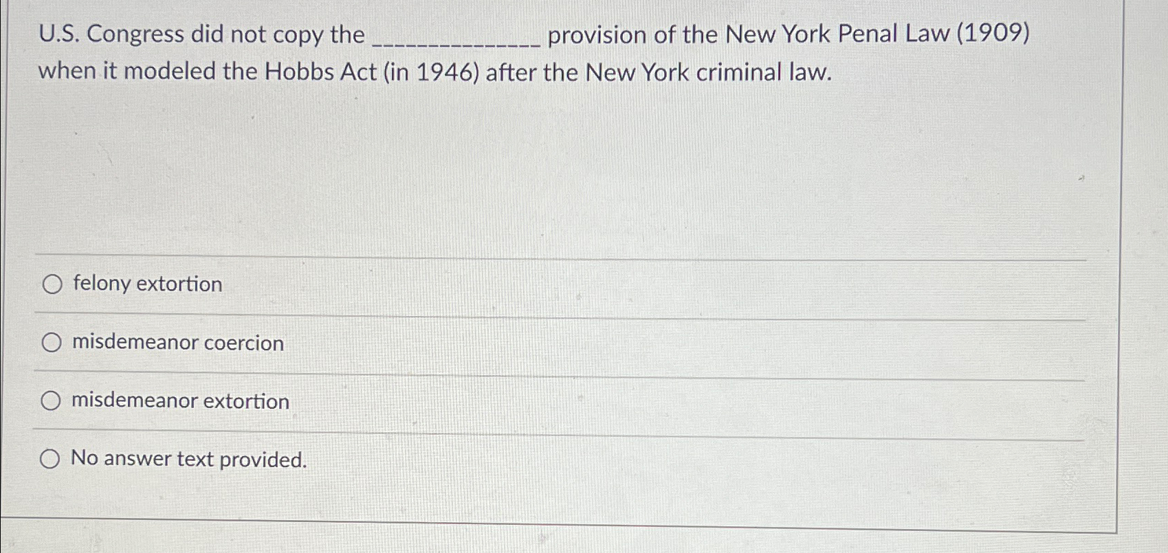 Solved U.S. ﻿Congress did not copy the provision of the New | Chegg.com