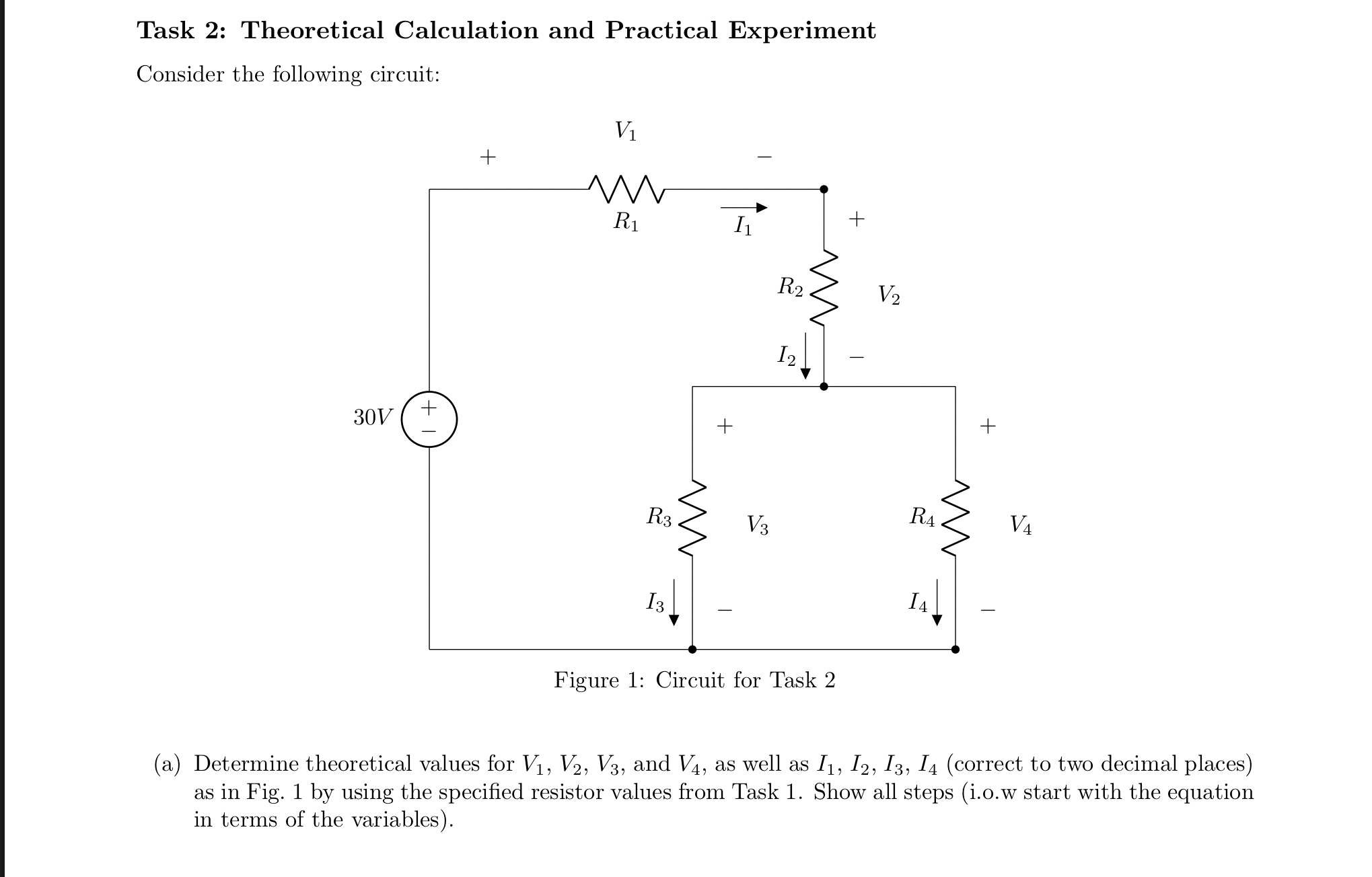 Solved Task 2: Theoretical Calculation and Practical | Chegg.com