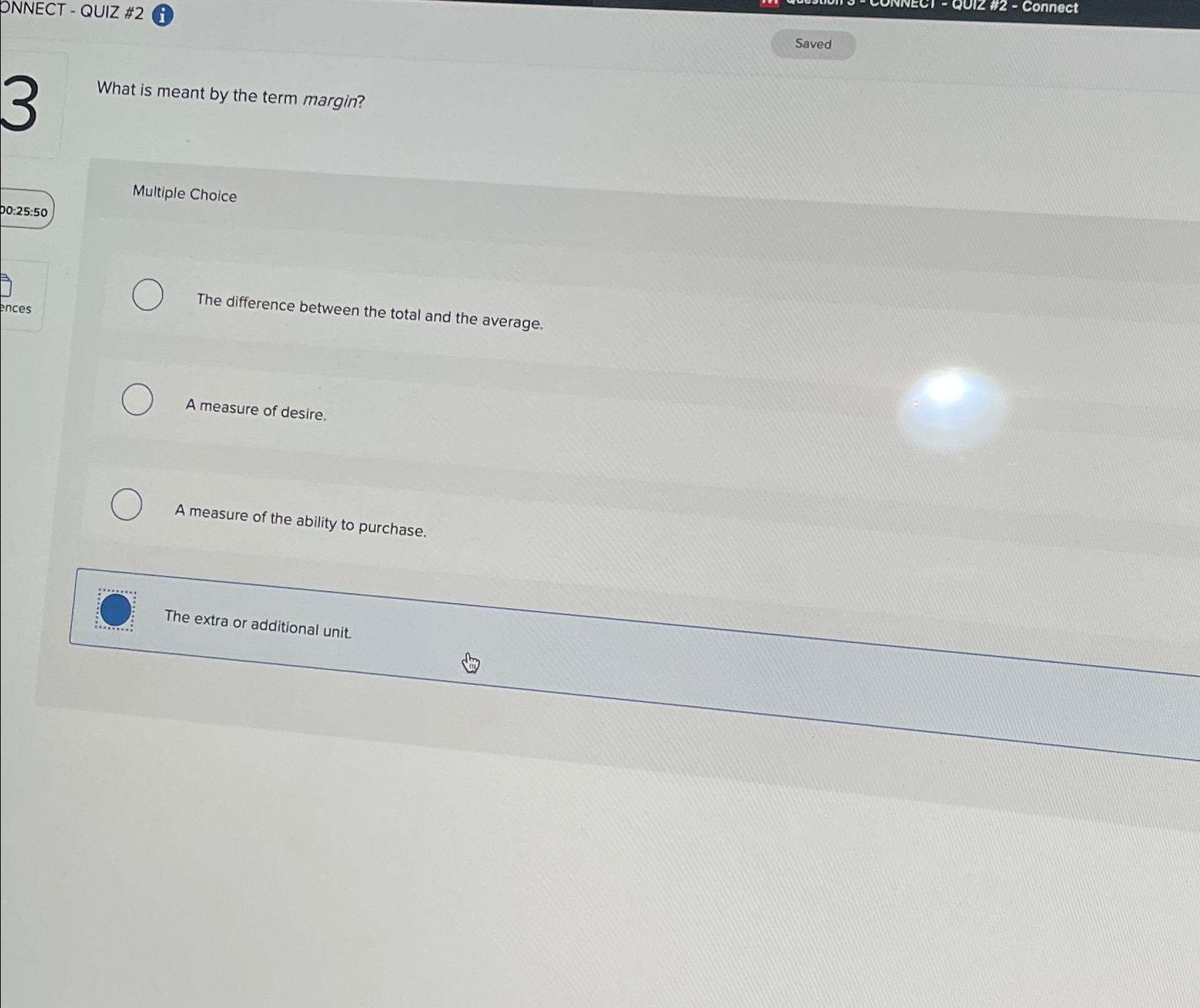 Solved What is meant by the term margin?Multiple ChoiceThe | Chegg.com