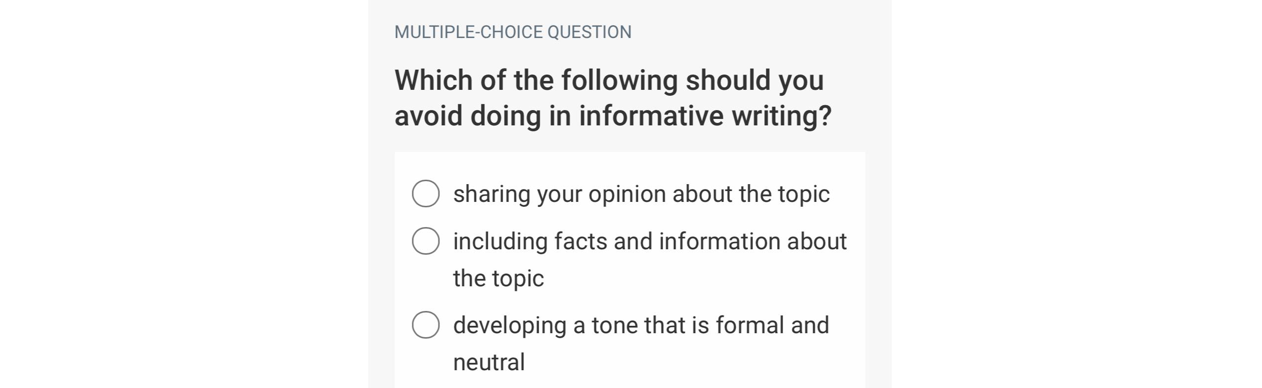 Solved MULTIPLE-CHOICE QUESTIONWhich of the following should | Chegg.com