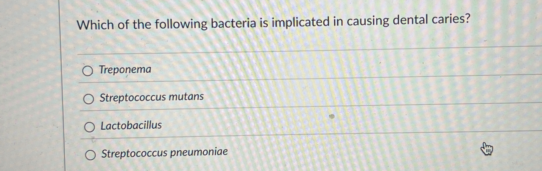 Solved Which of the following bacteria is implicated in | Chegg.com