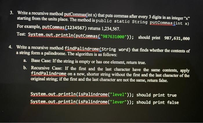 Solved 1. Given an array of strings, write a recursive | Chegg.com