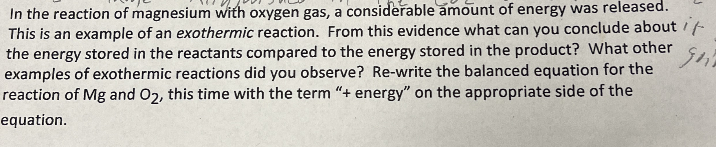 Solved In the reaction of magnesium with oxygen gas, a | Chegg.com