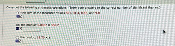 Solved Carry out the following arithmetic operations. (Enter | Chegg.com