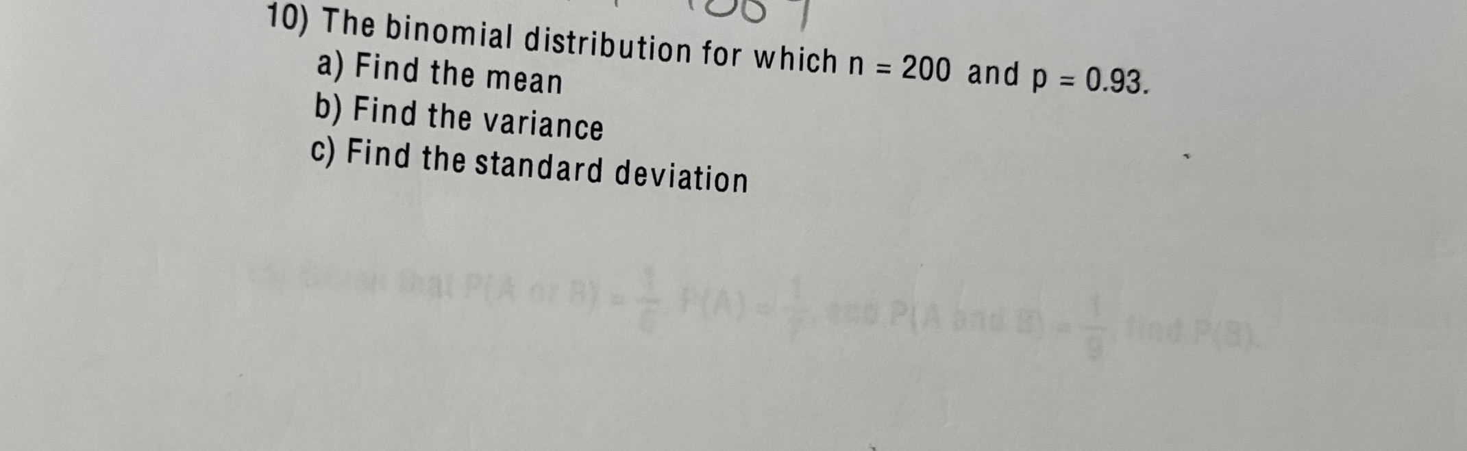 Solved The binomial distribution for which n=200 ﻿and | Chegg.com