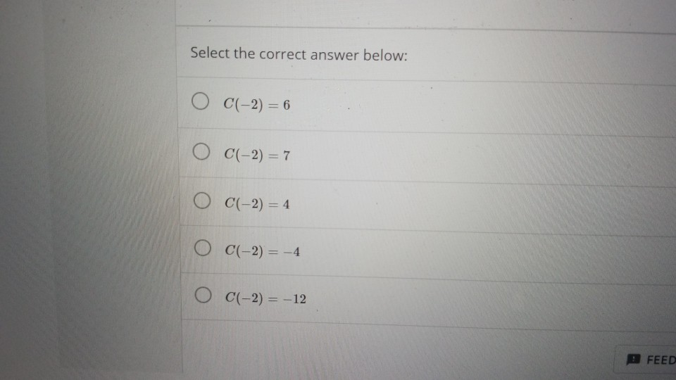 Solved Evaluate A Function Using Function Notation Question 9354