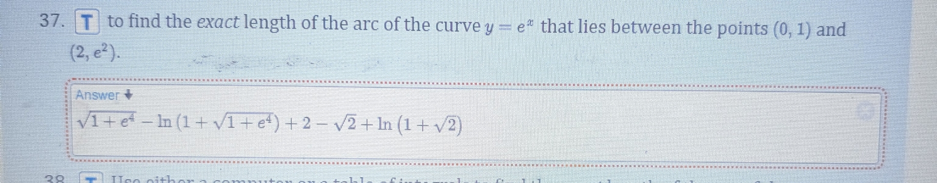 Solved T ﻿to find the exact length of the arc of the curve | Chegg.com