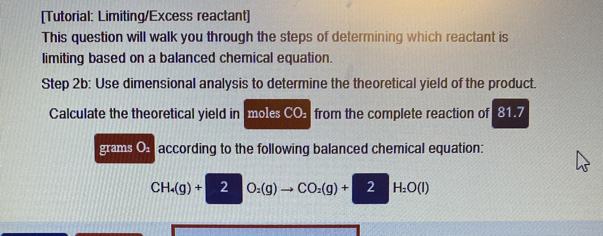 [Tutorial: Limiting/Excess reactant]This question | Chegg.com
