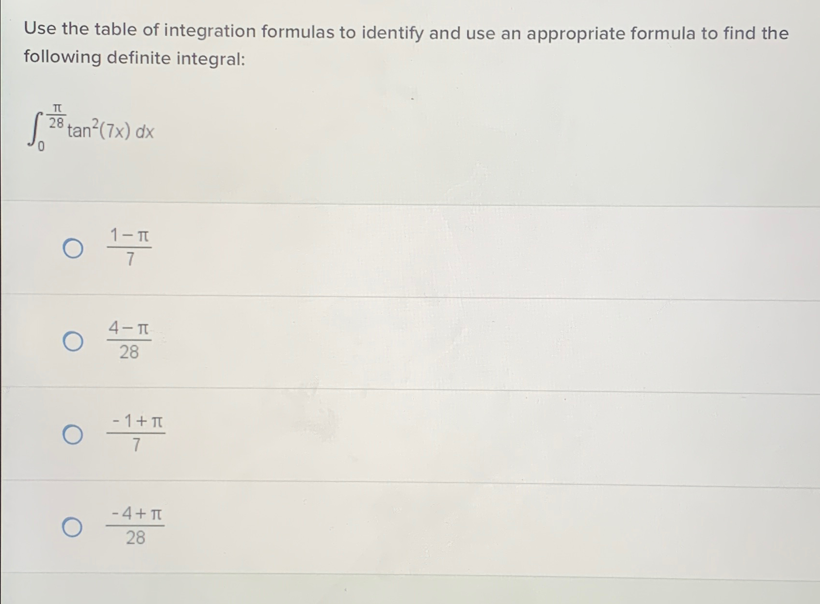Solved Use the table of integration formulas to identify and | Chegg.com