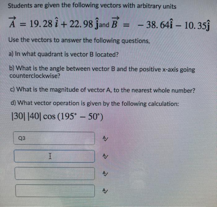 Solved what is the angle between vector B and the positive x | Chegg.com