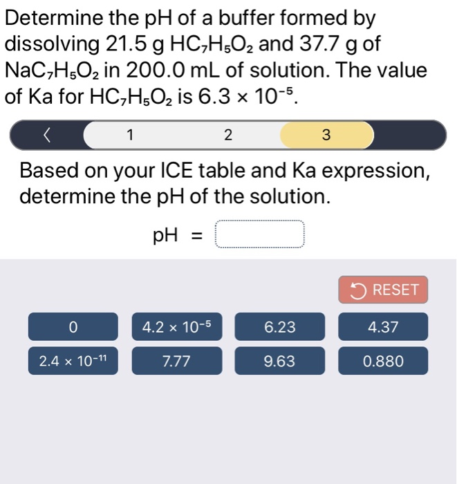 Solved Determine the pH of a buffer formed by dissolving | Chegg.com