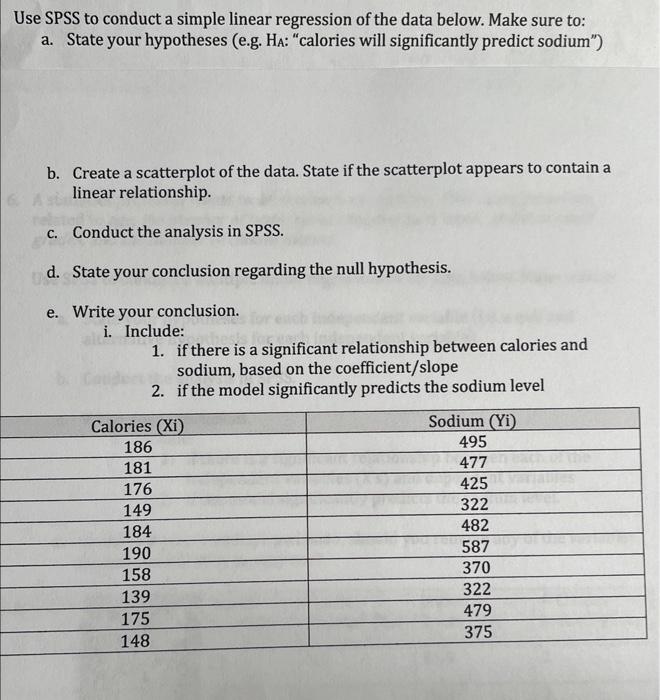 Solved Use SPSS to conduct a simple linear regression of the | Chegg.com