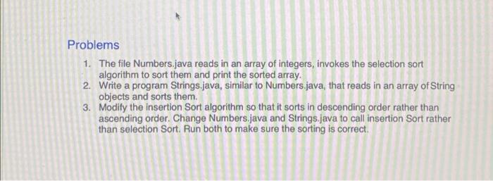 Solved In part two, we will look into sorting, sorting is a | Chegg.com