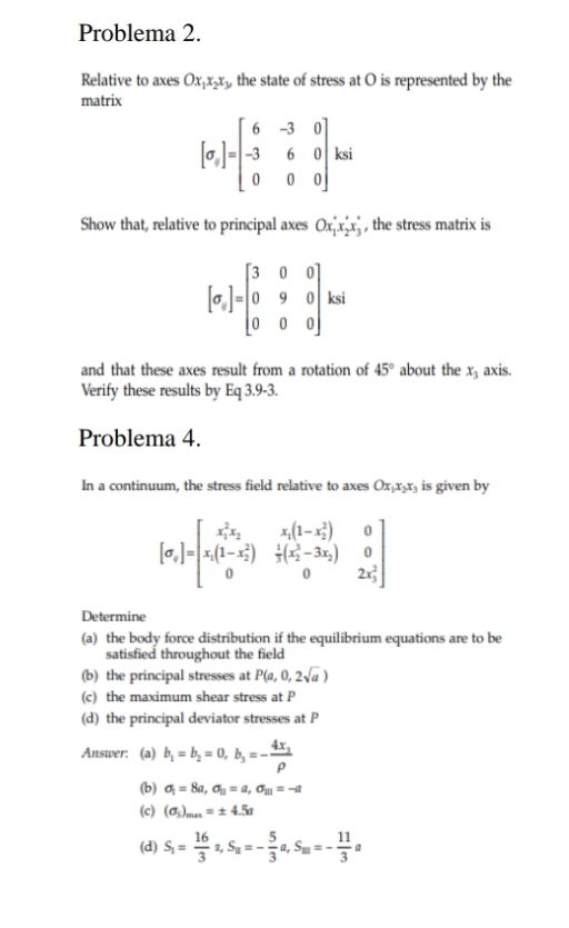 Solved Problema 2.Relative to axes Ox1x2x2, ﻿the state of | Chegg.com