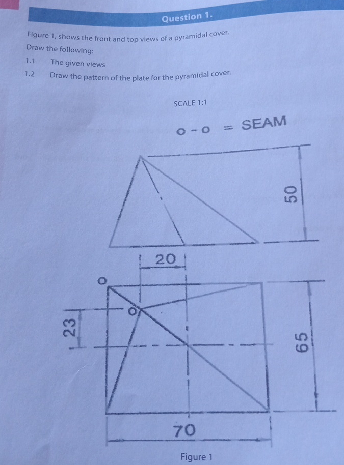 Solved by an EXPERT Question 1.Figure 1, ﻿shows the front and top views | Chegg.com