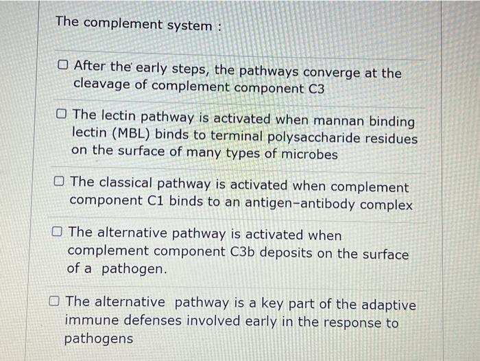 Solved C-reactive protein is a/an Activates the alternative | Chegg.com