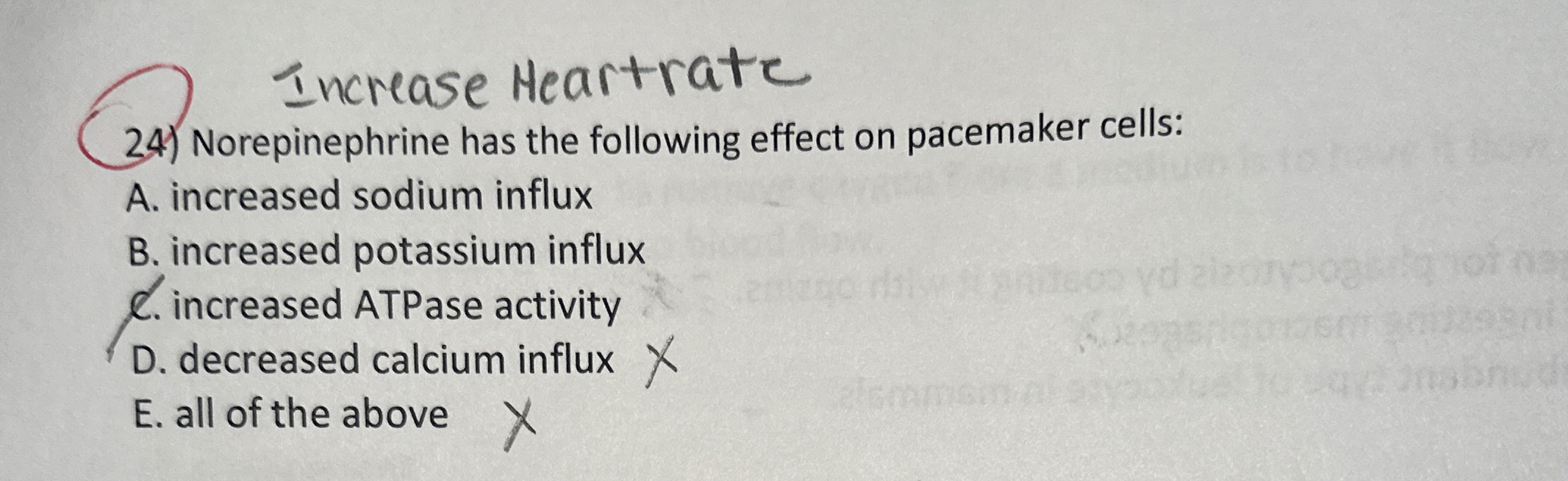Solved Increase HeartrateNorepinephrine has the following | Chegg.com