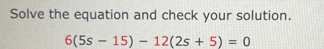 Solved Solve the equation and check your | Chegg.com