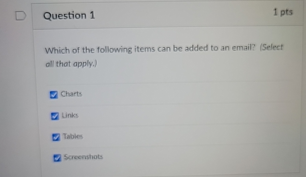 Solved Question 11 ﻿ptsWhich of the following items can be | Chegg.com