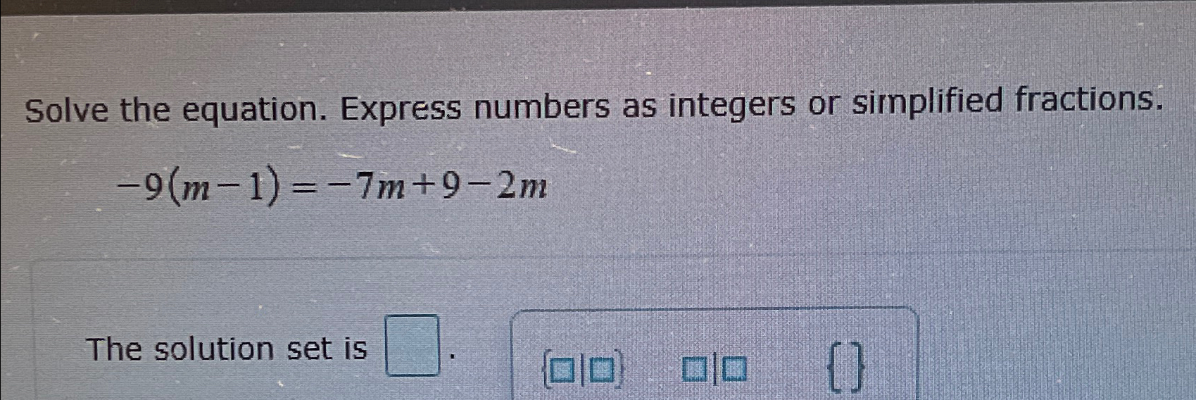 Solved Solve the equation. Express numbers as integers or | Chegg.com