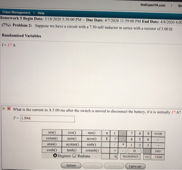 Solved theExpertTA.com i sti Class Management | Help | Chegg.com