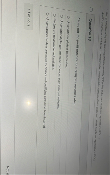 Solved Recognize accounting and reporting principles used by | Chegg.com