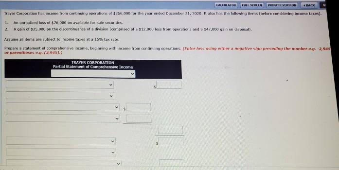 Solved CALCULATOR FULL SCREEN PRINTER VERSION HACK NI Trayer | Chegg.com