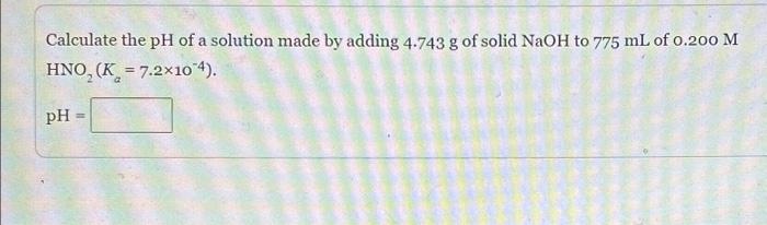 Solved Calculate the pH of a buffer solution that contains | Chegg.com
