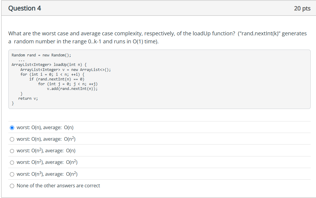 Solved What are the worst case and average case complexity, | Chegg.com