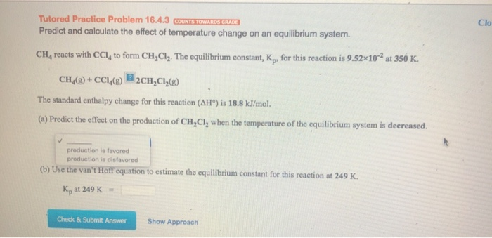 Solved Clo Tutored Practice Problem 16.4.3 COUNTS TOWARDS | Chegg.com