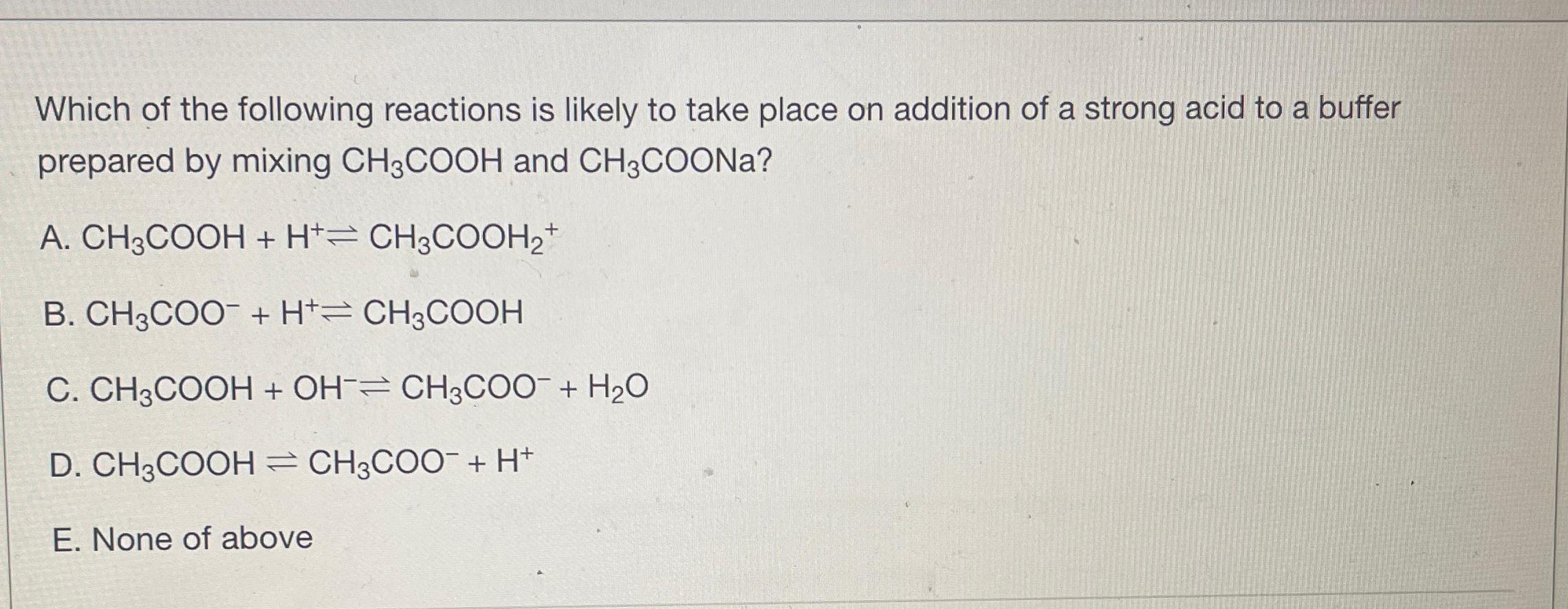 Solved Which of the following reactions is likely to take | Chegg.com