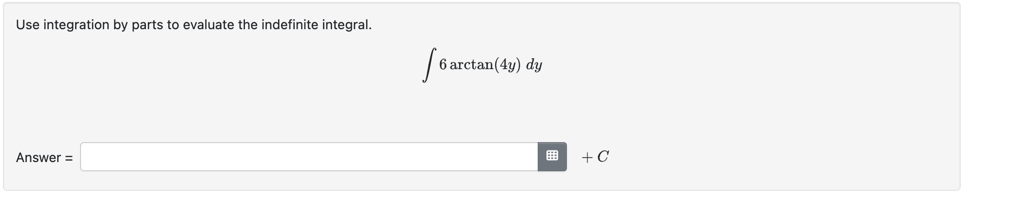 Solved Use integration by parts to evaluate the indefinite | Chegg.com